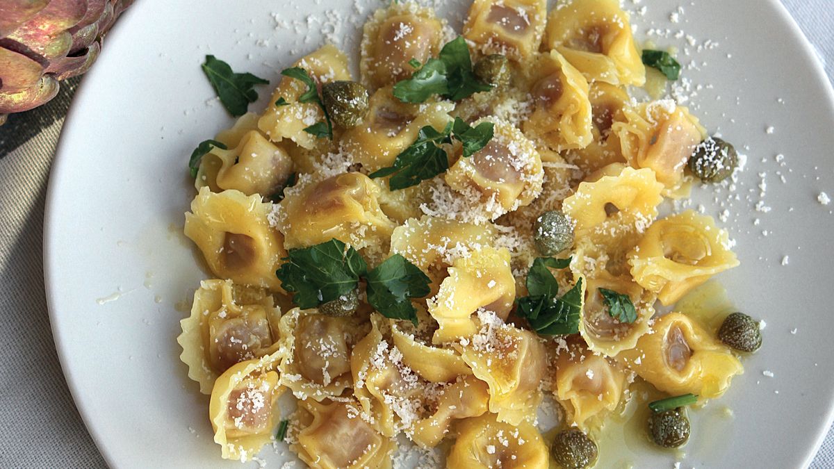 Tortellini s pancettou a kapary - Proženy