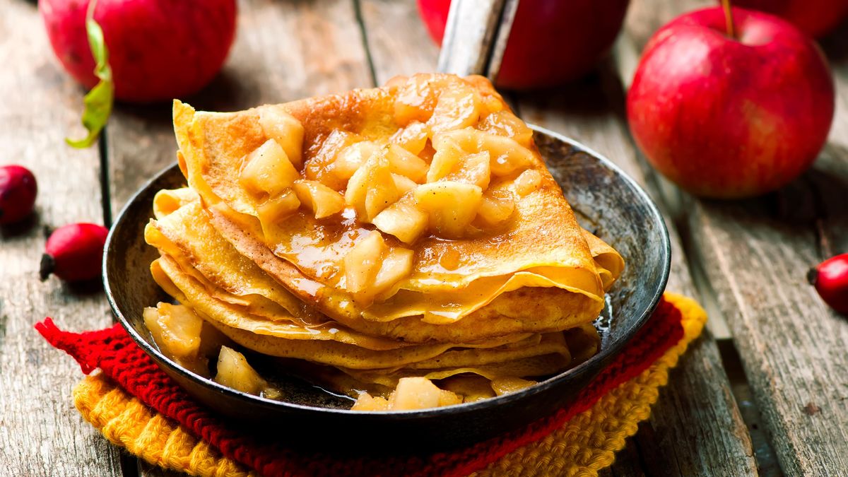 Francouzské palačinky s jablky: recept